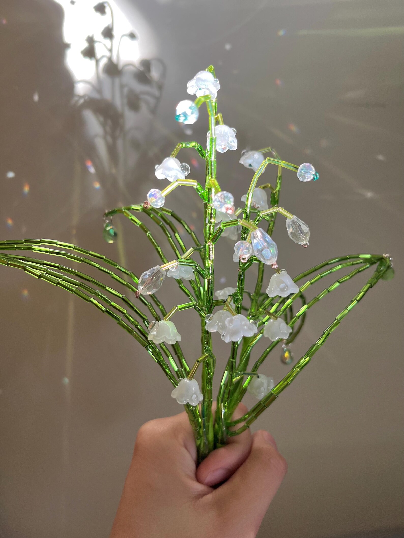 Beaded Lily of the Valley Flower Stems, Plant Decor, Flower Bouquet ...