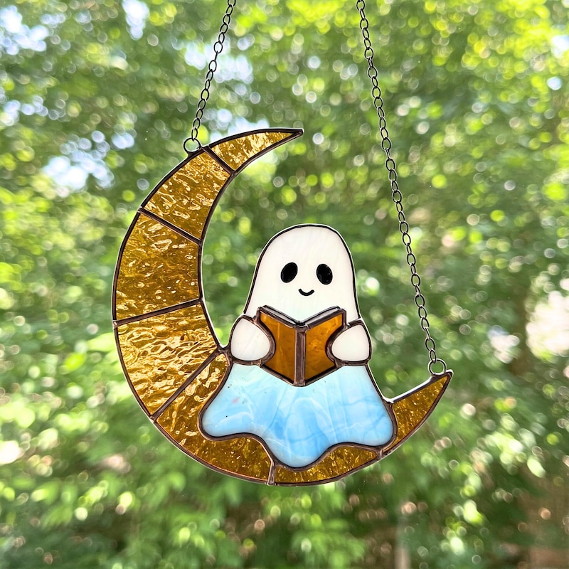 Ghost Book Stained Glass - Etsy