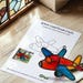 Pattern Colorful Airplane Stained Glass PDF, Kids Plane Stained Glass ...