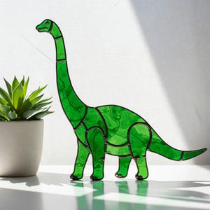 Set of 4 Dinosaur Stained Glass Pattern, Stegosaurus/pterodactyl ...