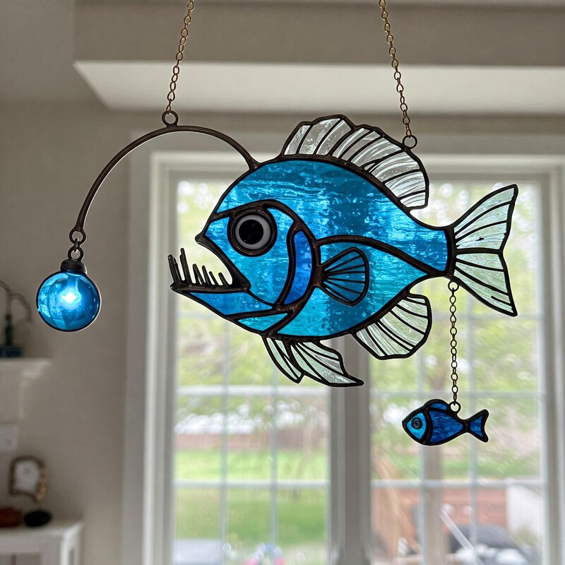 Stained Glass Angler Fish - Etsy
