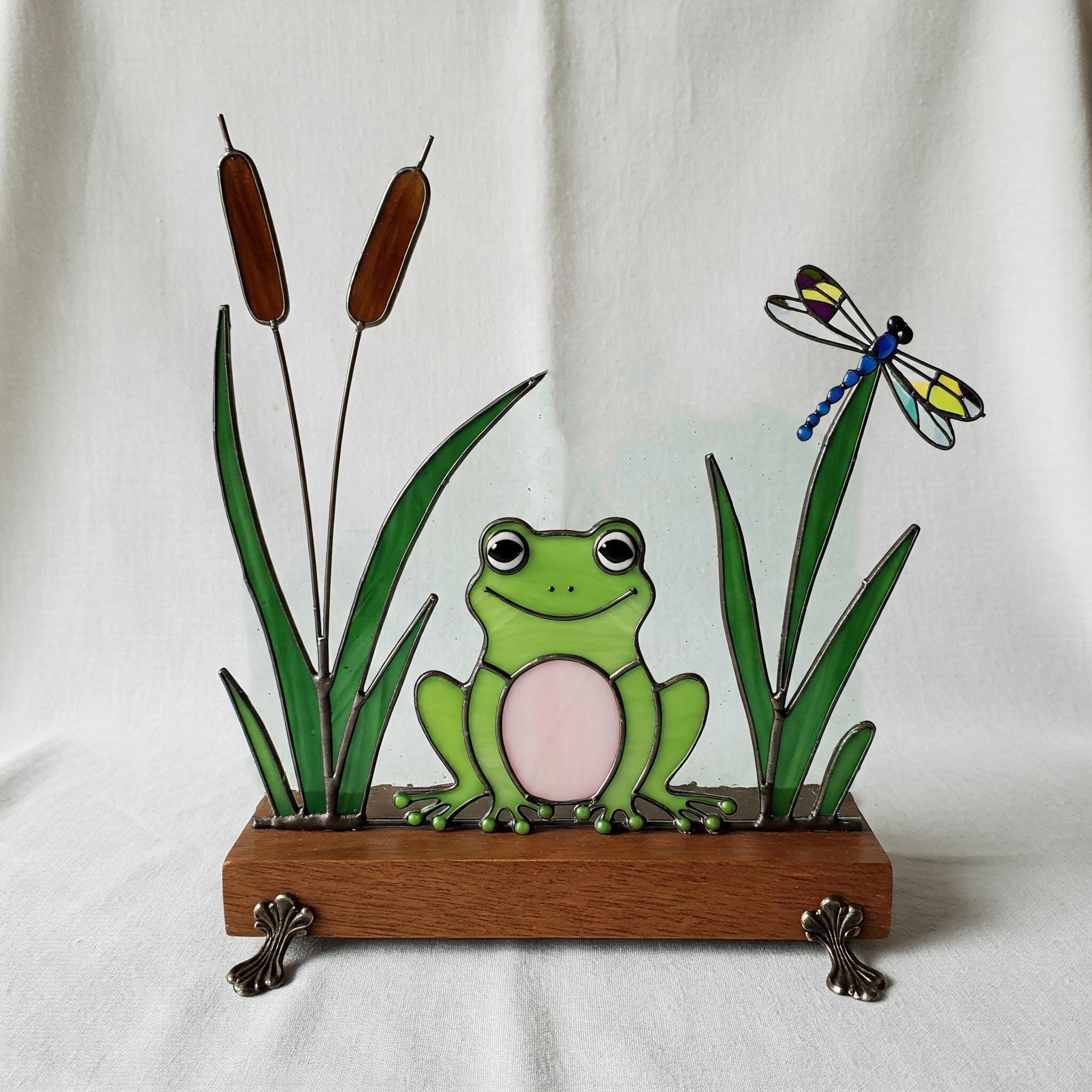 Frog Stained Glass Pattern Digital Download, Frog Stained Glass Pattern ...