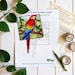 Scarlet Macaw Stained Glass Pattern Digital Download, Red Parrot Faux ...