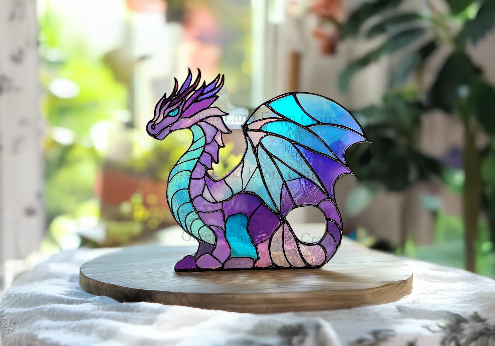 Digital Download Dragon Stained Glass Pattern, Stained Glass Pattern ...