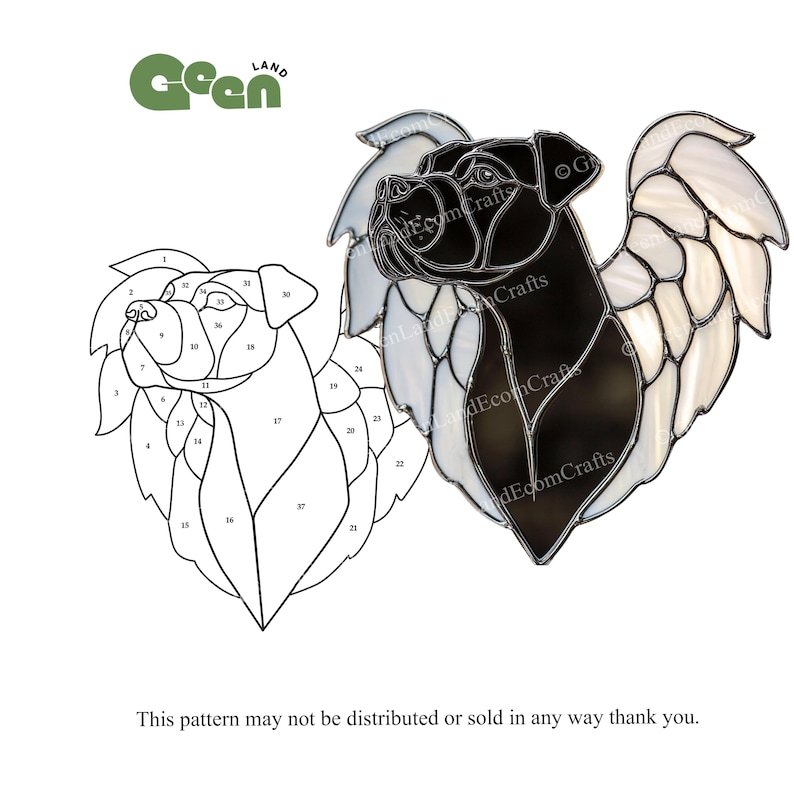 Loss of Dog Stained Glass Pattern Digital Download, French Bulldog ...