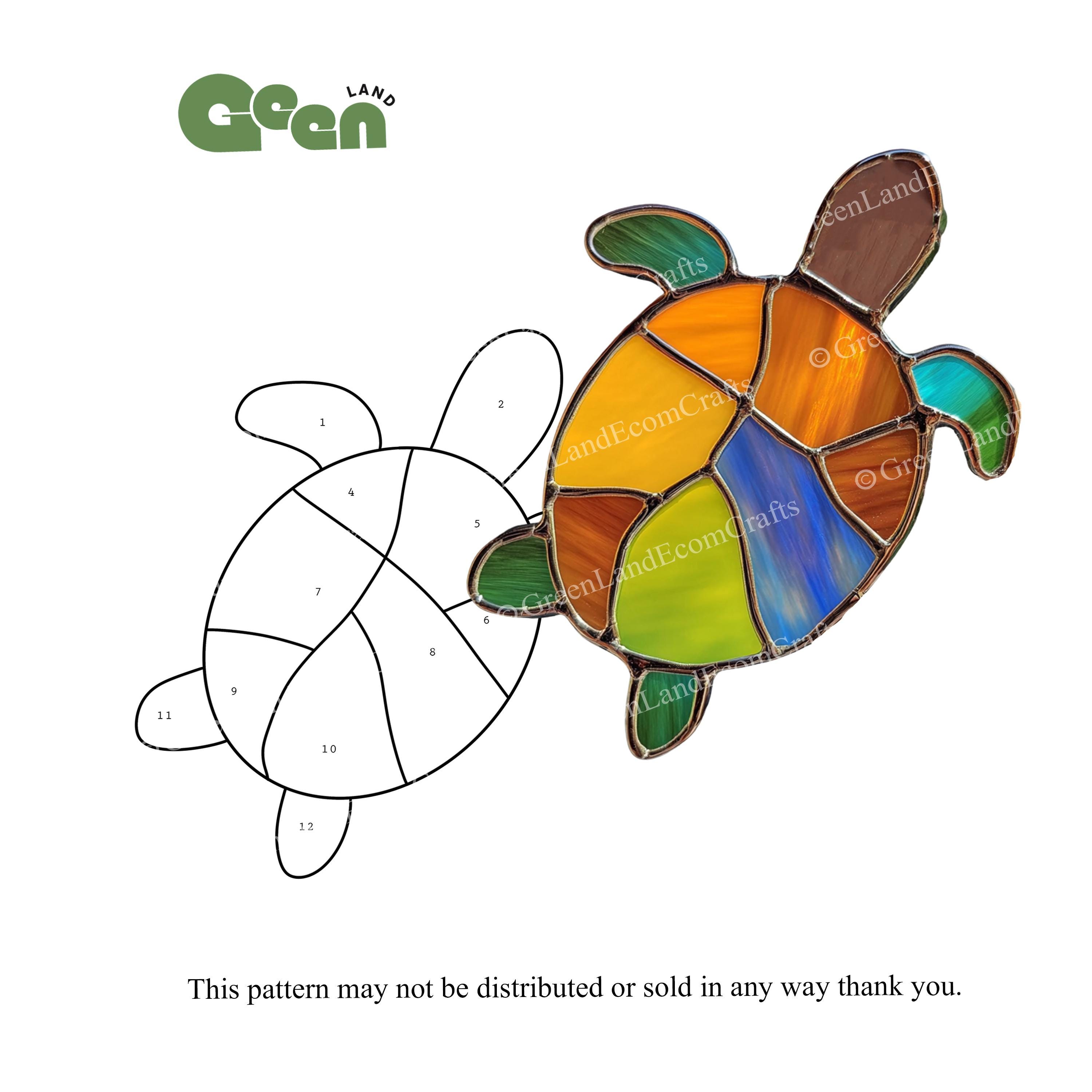 Sea Turtle Stained Glass Pattern, Stuffed Turtle-stained Glass ...