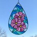 Minidrop Hibiscus Flower Stained Glass Pattern Digital Download ...