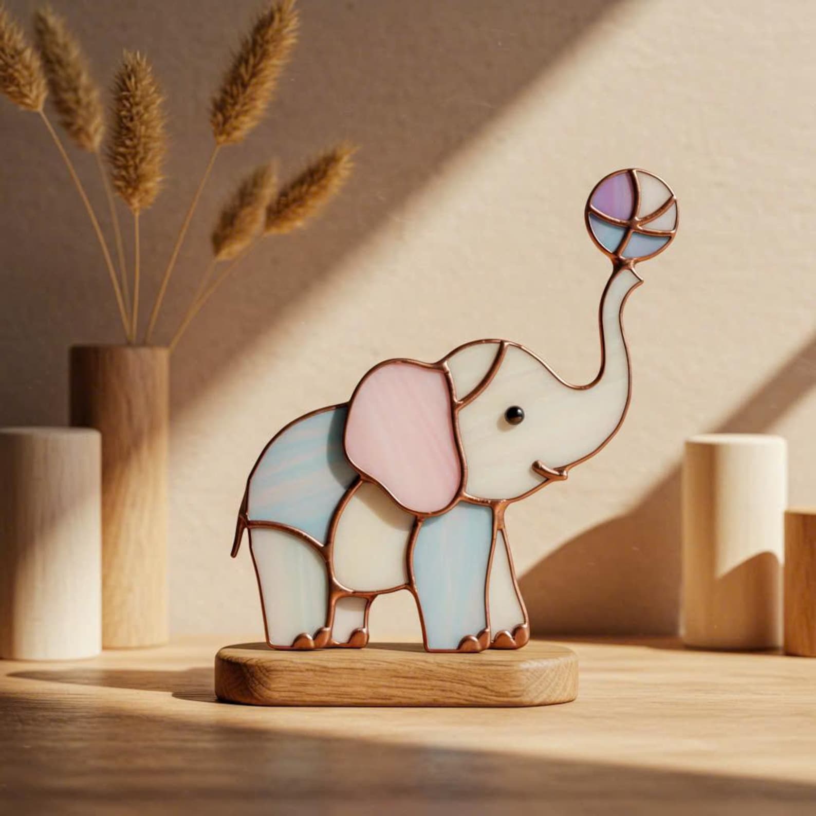 Elephant Stained Glass Pattern Digital Download, Cute Elephant ...