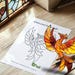 Bird Phoenix Stained Glass Pattern, Rising Phoenix Stained Glass ...