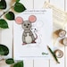 Mouse Stained Glass Pattern, Mouse Suncatcher Glass Pattern, Adorable ...