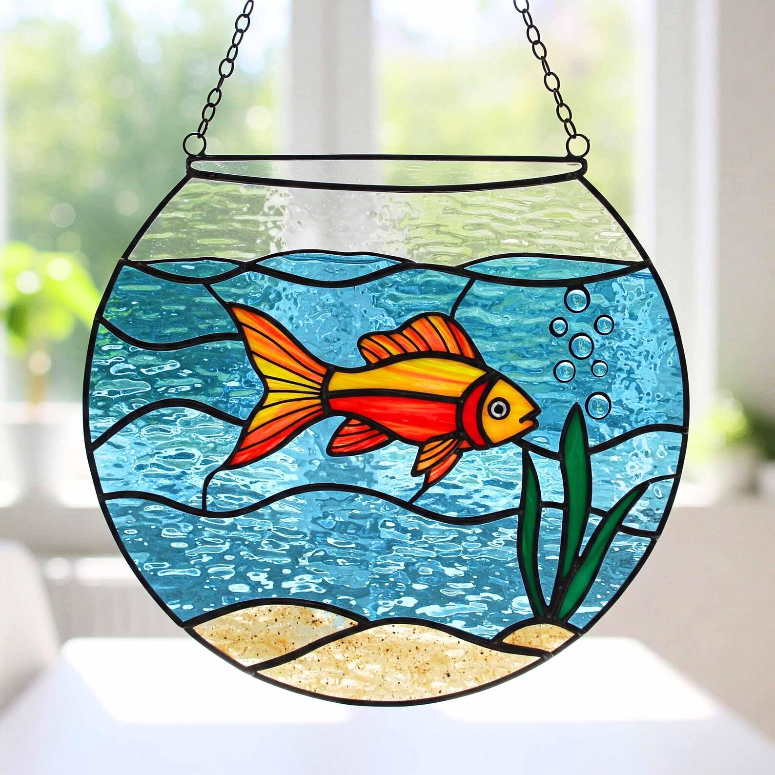 Digital Download Goldfish Stained Glass Suncatcher Pattern, Fish ...