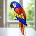 Scarlet Macaw Stained Glass Pattern Digital Download, Red Parrot Faux ...
