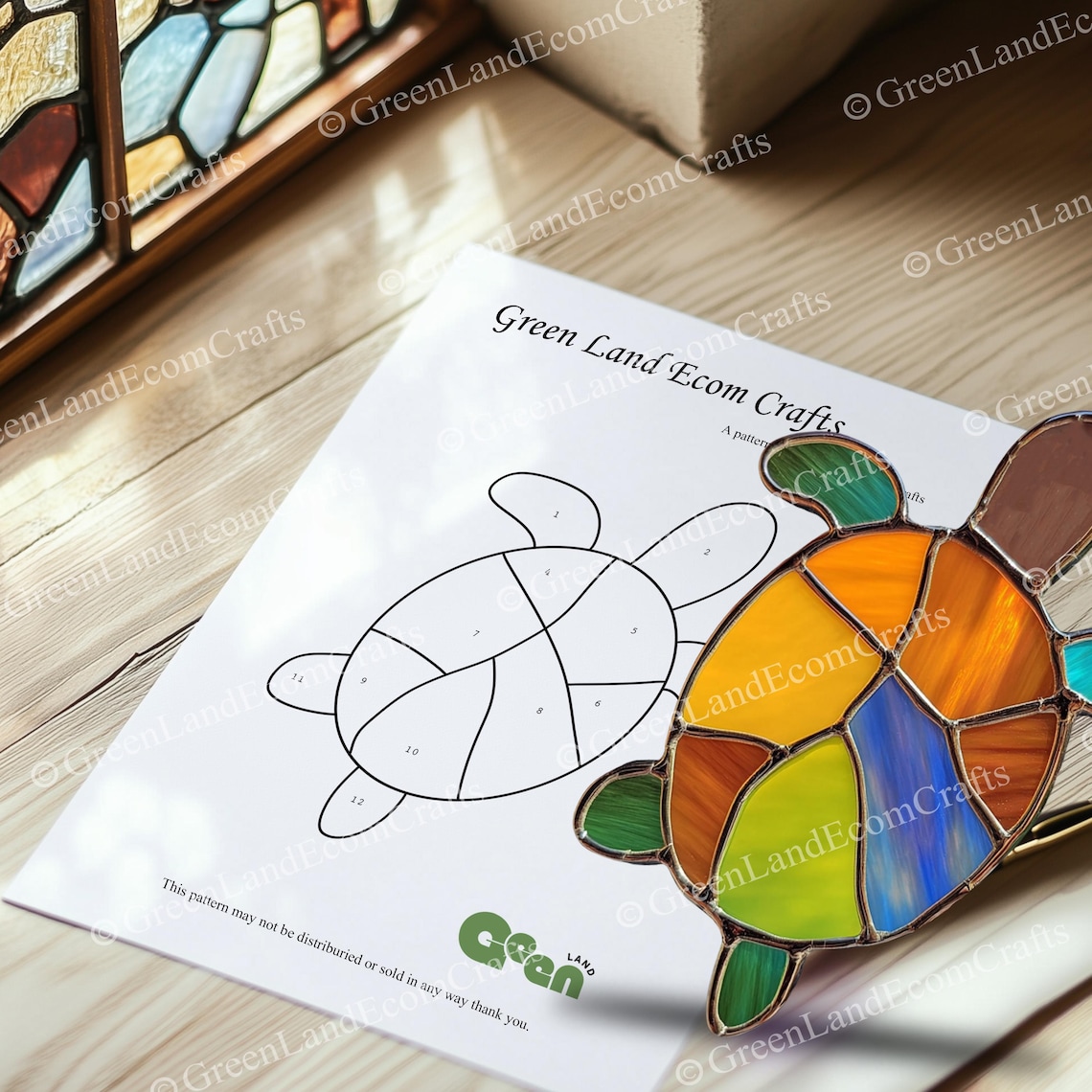 Sea Turtle Stained Glass Pattern, Stuffed Turtle-stained Glass ...