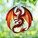 Digital Download Red Dragon Stained Glass Pattern, Dragon Flying ...