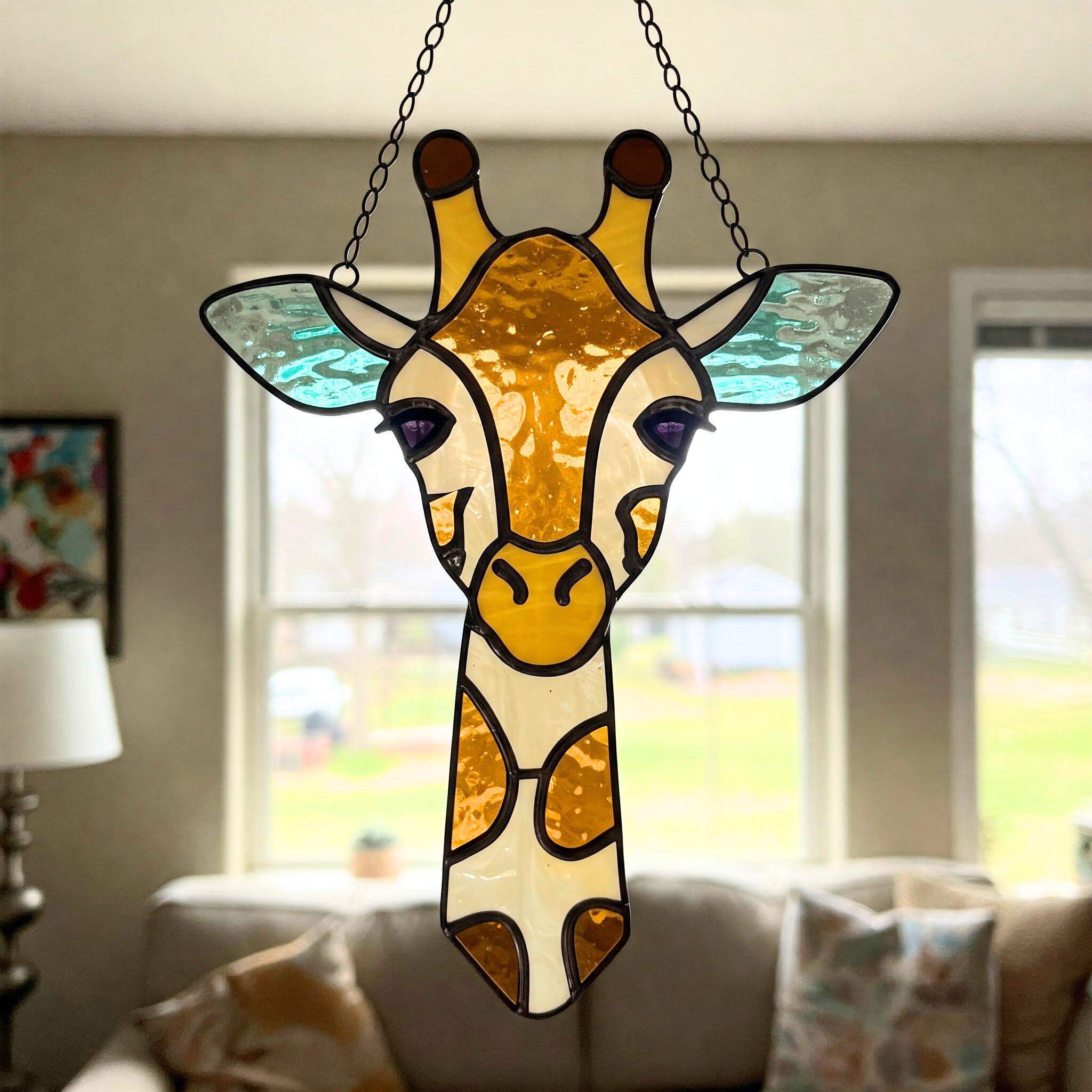 Giraffe Stained Glass Pattern Digital Download, Giraffe Glass ...