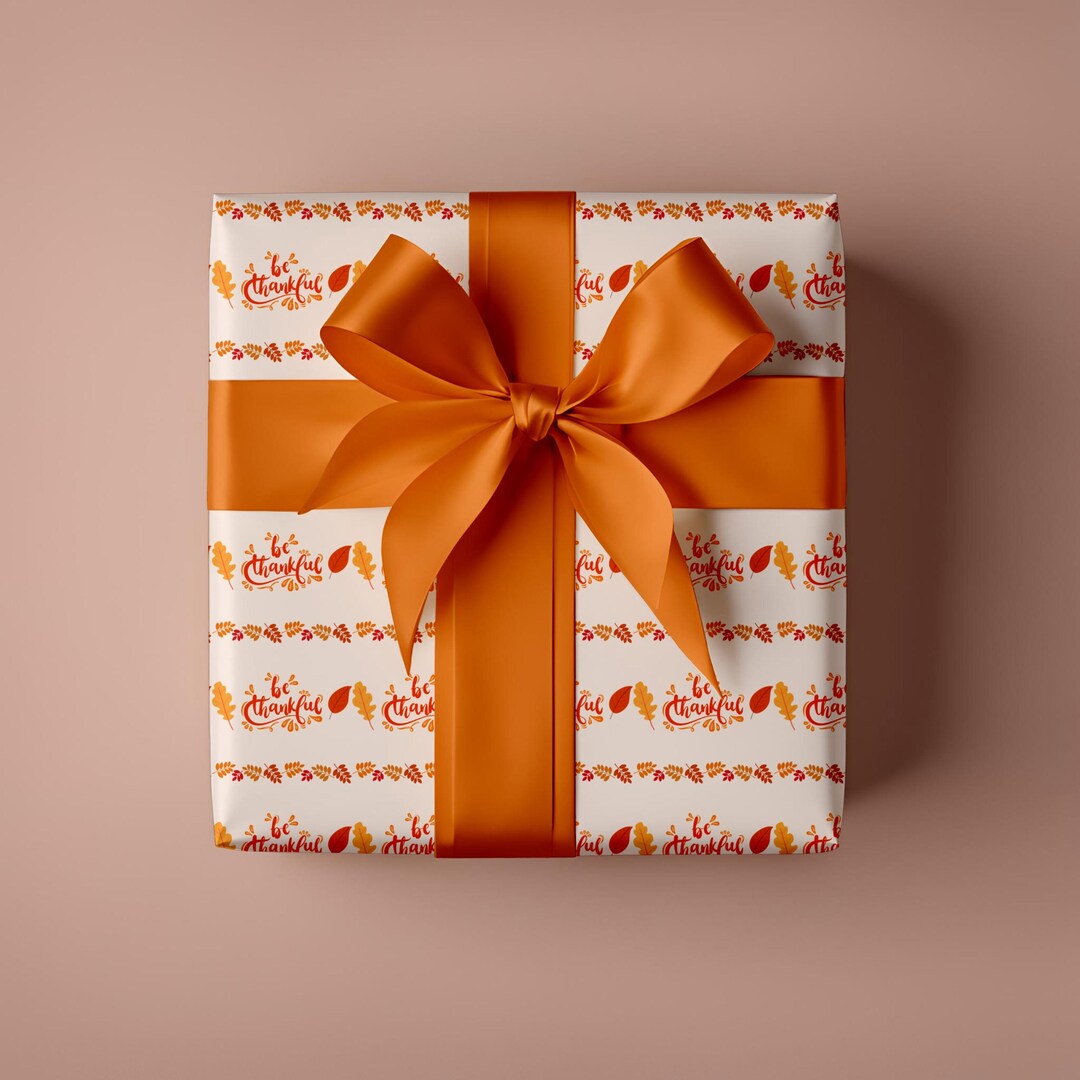 Thanksgiving Wrapping Paper Fall Wrapping Paper Seasonal Gift Wrap ...