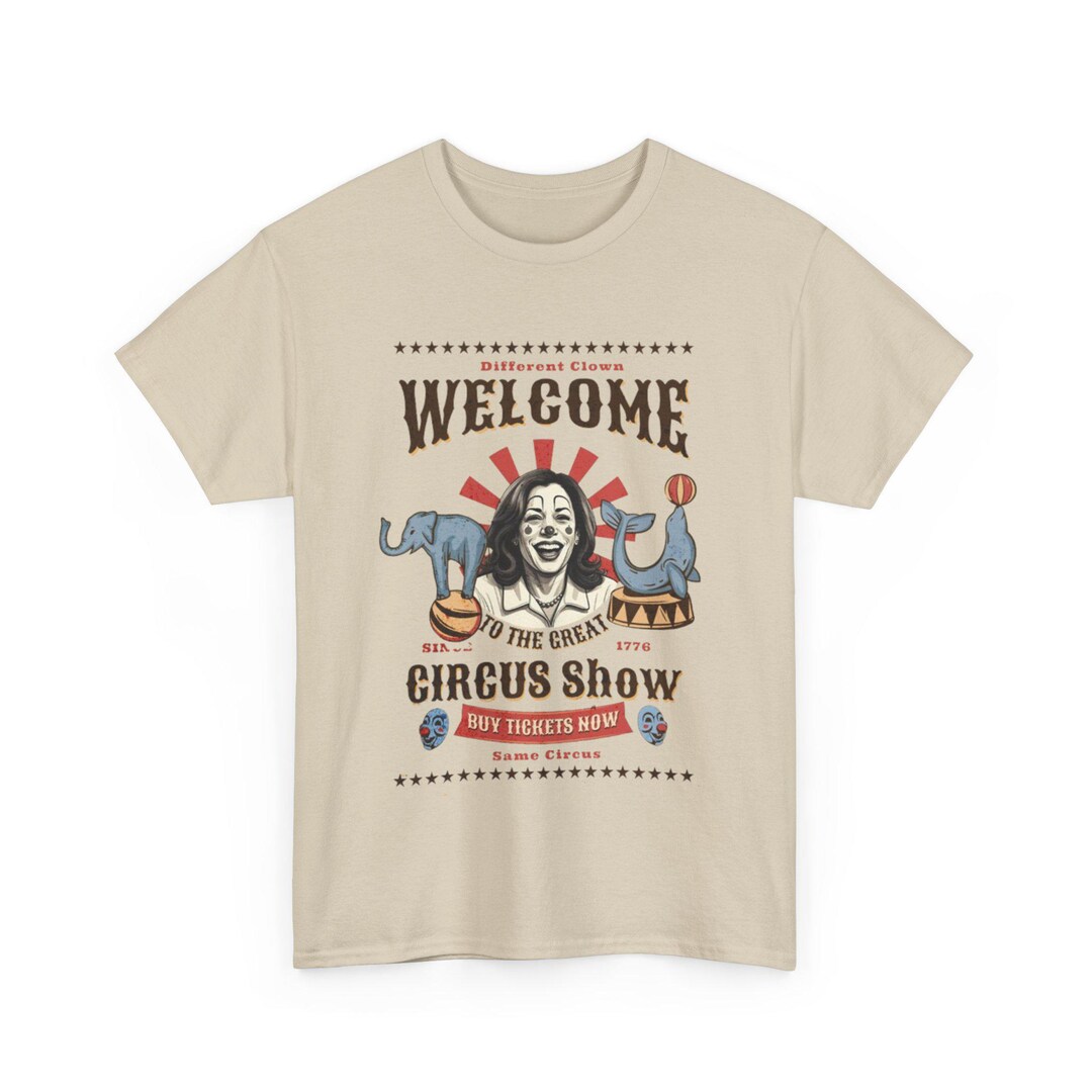 Kamala Harris Clown Makeup Circus Tee, Funny Political Unisex Shirt ...