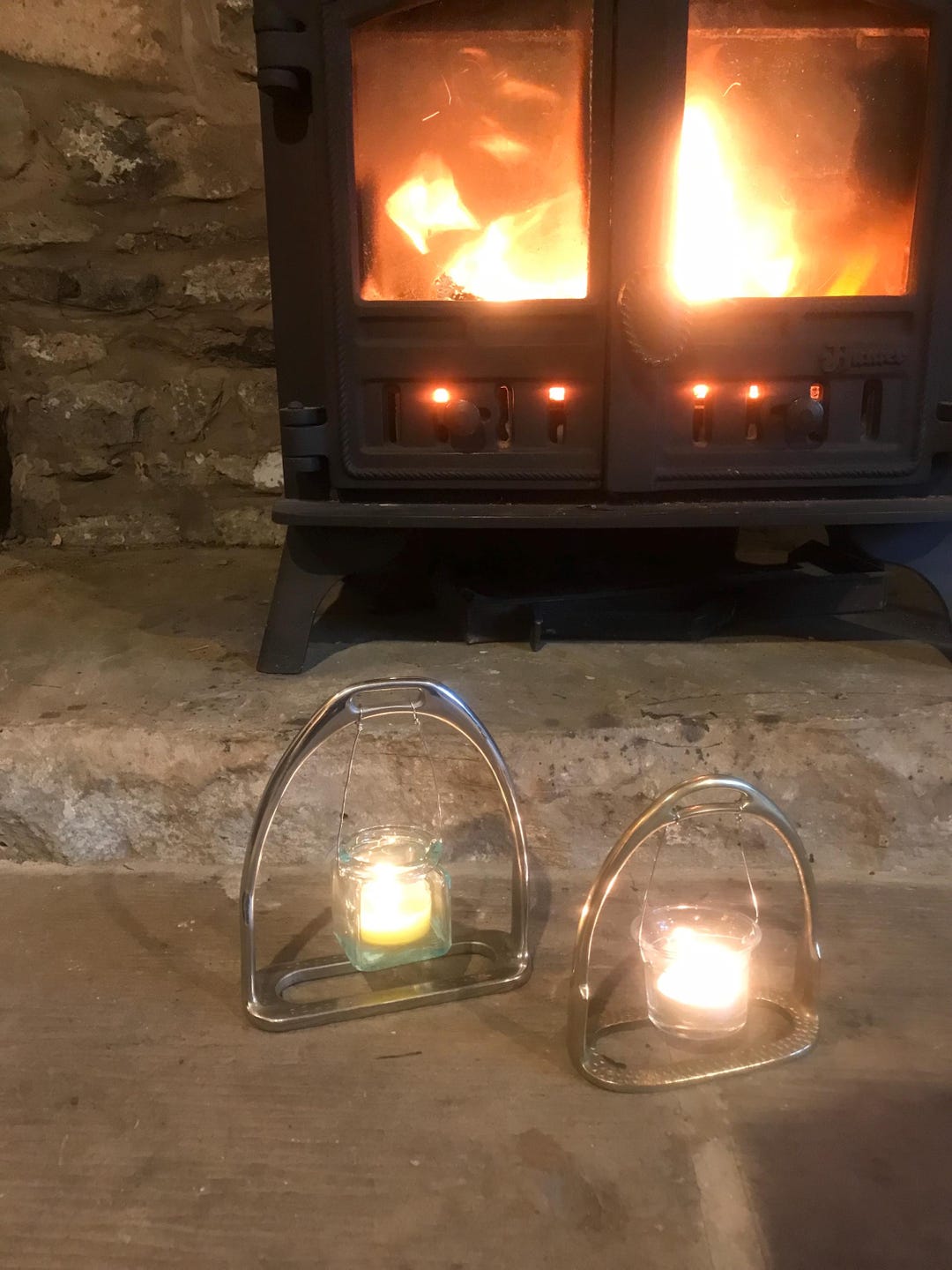 SINGLE Horse Tack Stirrup Tea Light Candle Holders Upcycled Re-purposed ...