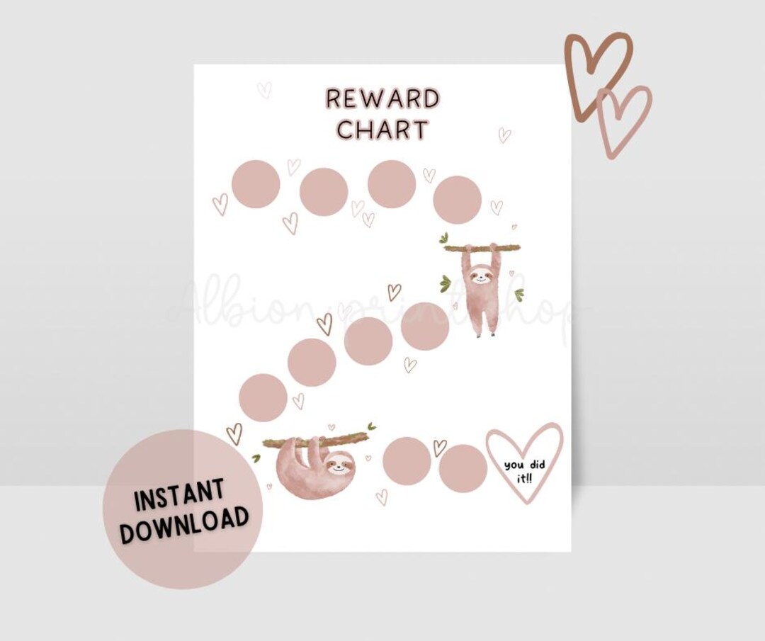 Reward Chart, Potty Chart, Sleep Chart, Reward Printable, Sticker Chart ...