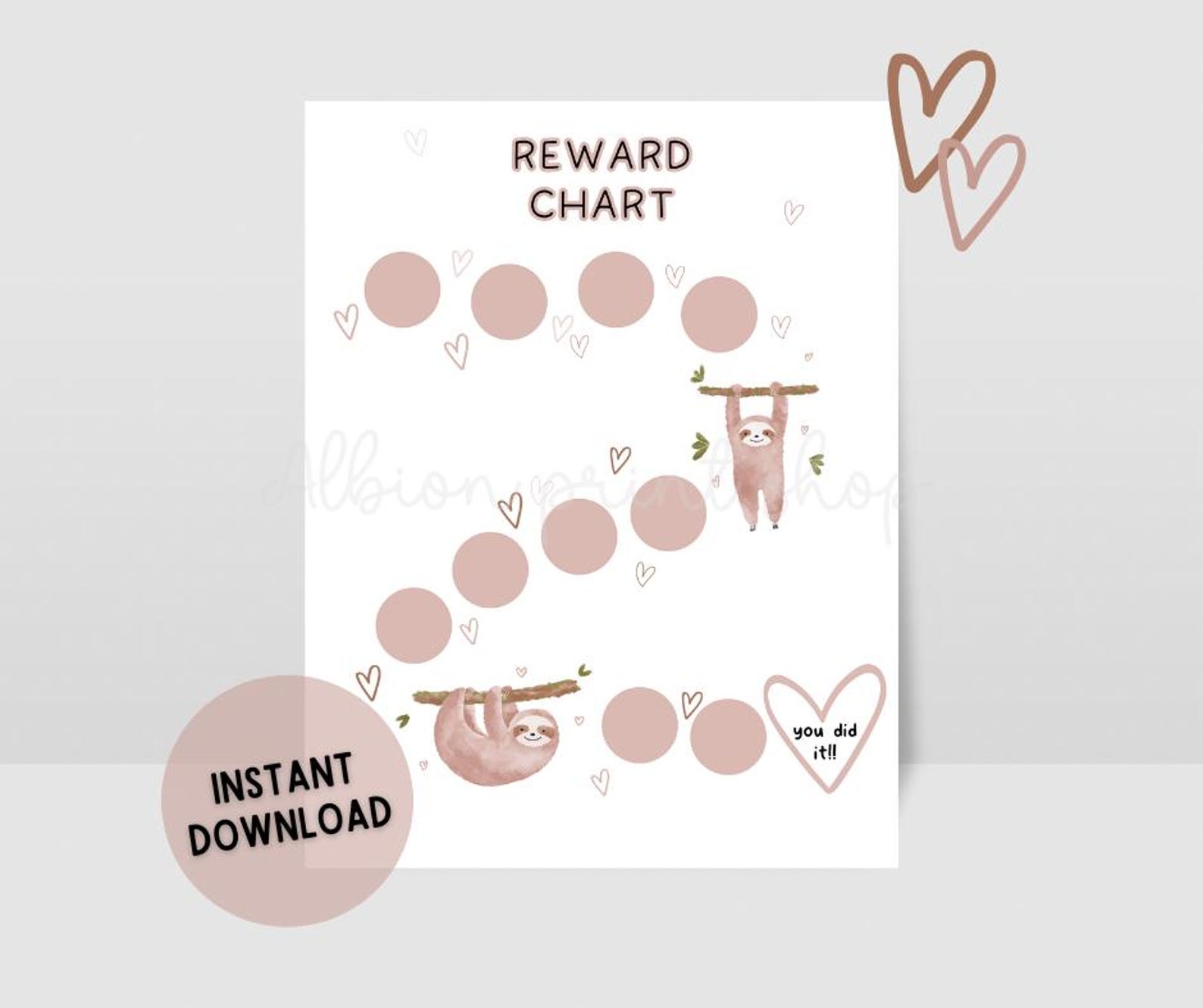 Reward Chart, Potty Chart, Sleep Chart, Reward Printable, Sticker Chart ...