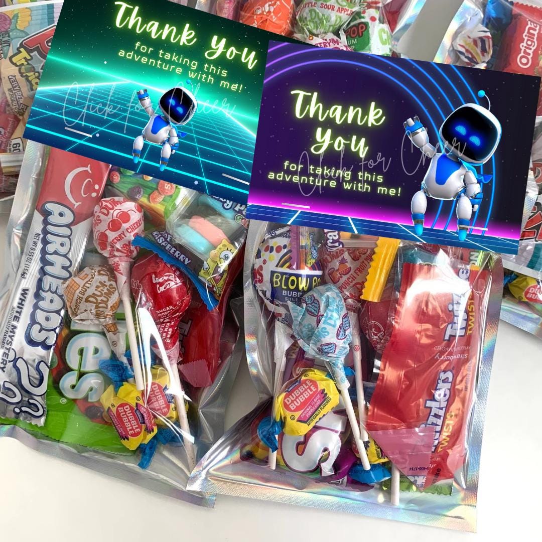 Astro Bot Party Favor Bag Toppers Birthday Instant Download and Print ...
