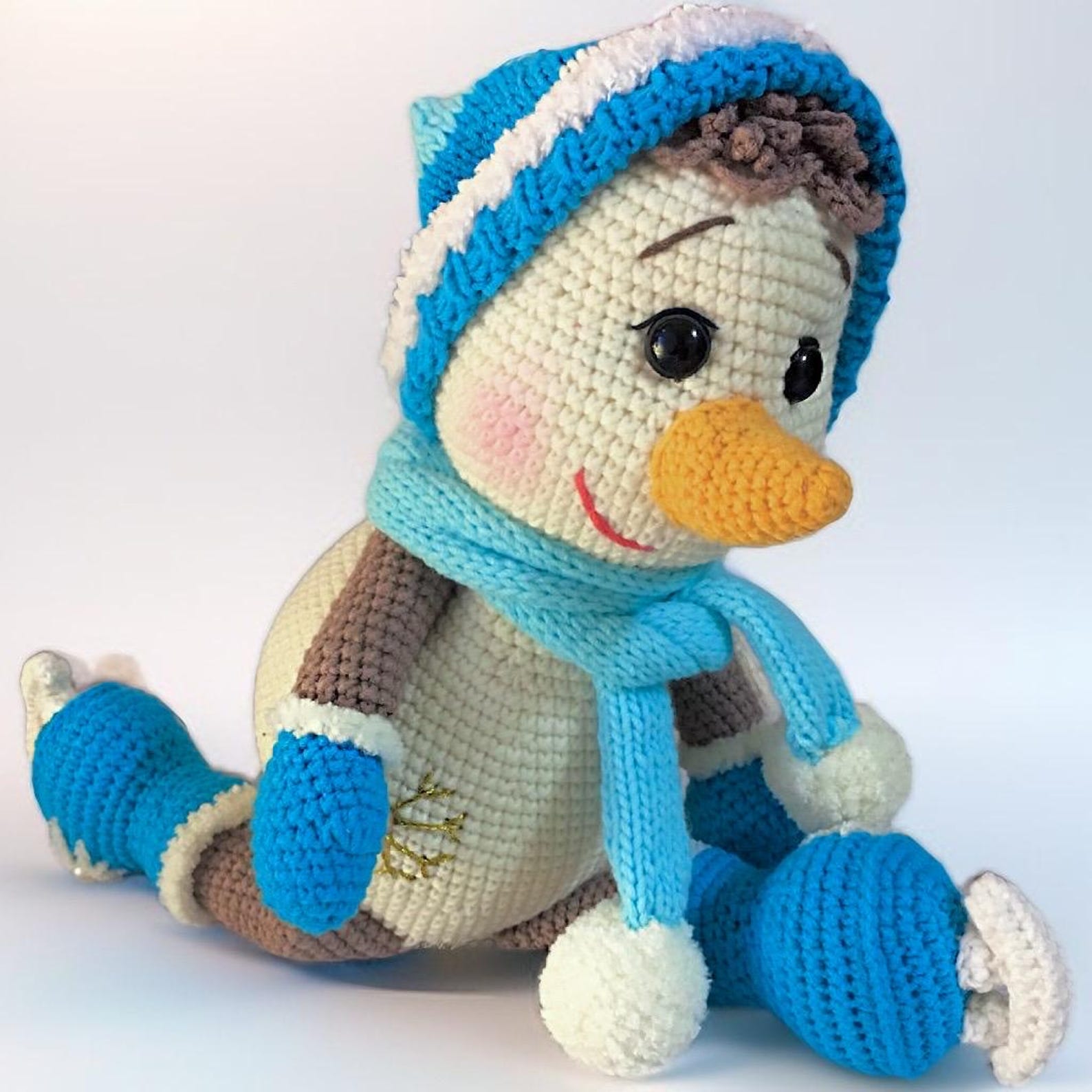 Crochet Snowman Doll Pattern, Amigurumi Snowman Digital Tutorial ...