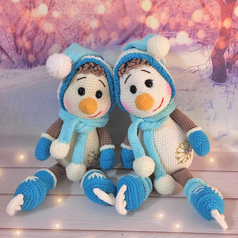 Crochet Snowman Doll Pattern, Amigurumi Snowman Digital Tutorial ...