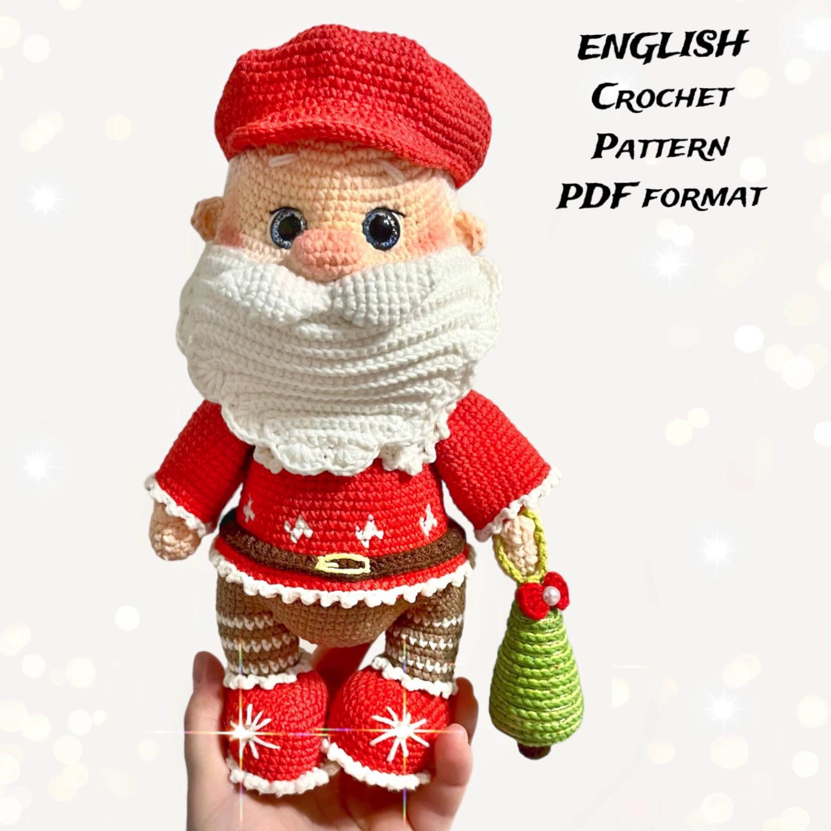 Crochet Pattern Santa Clause, Amigurumi Clause Pattern, Crochet Santa ...