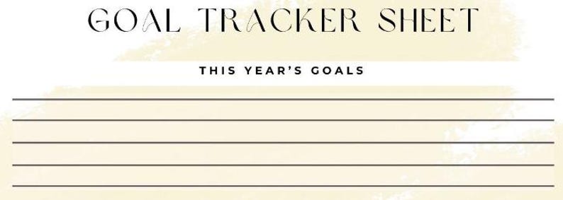 GOAL SHEET TRACKER - Etsy