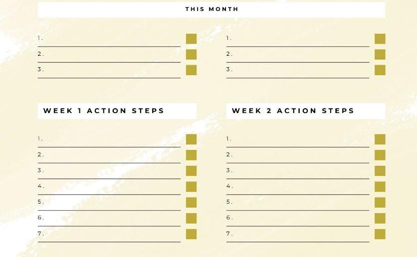 GOAL SHEET TRACKER - Etsy