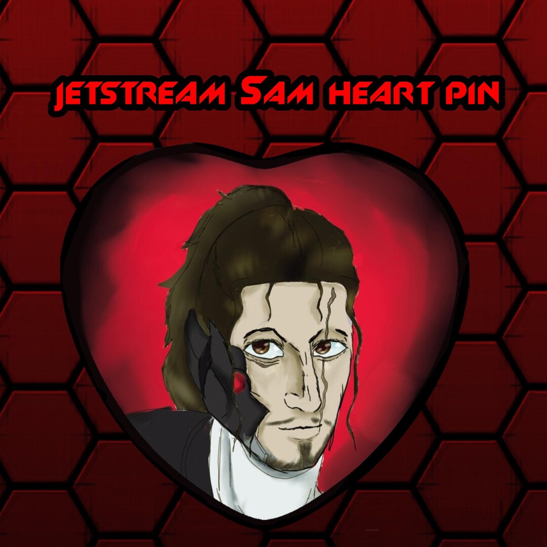 Jetstream Sam Heart Pin Metal Gear Rising - Etsy