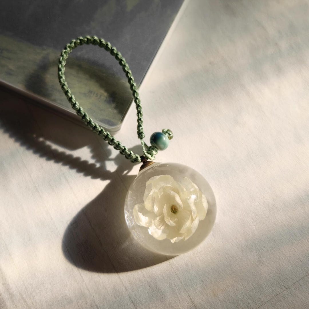 Handmade Flower Keychain, Jasmine Flower Gift, Jasmine Nature Flower ...