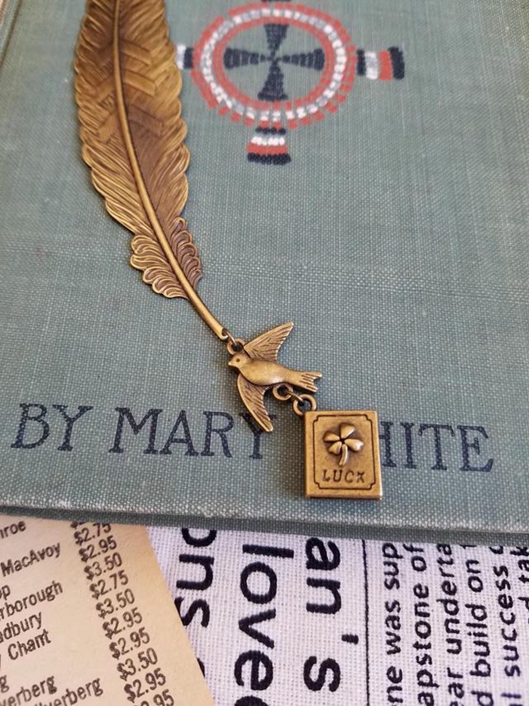 Lucky Bird Bookmark, Vintage Bird Book Mark, Handmade Bookmarks for ...