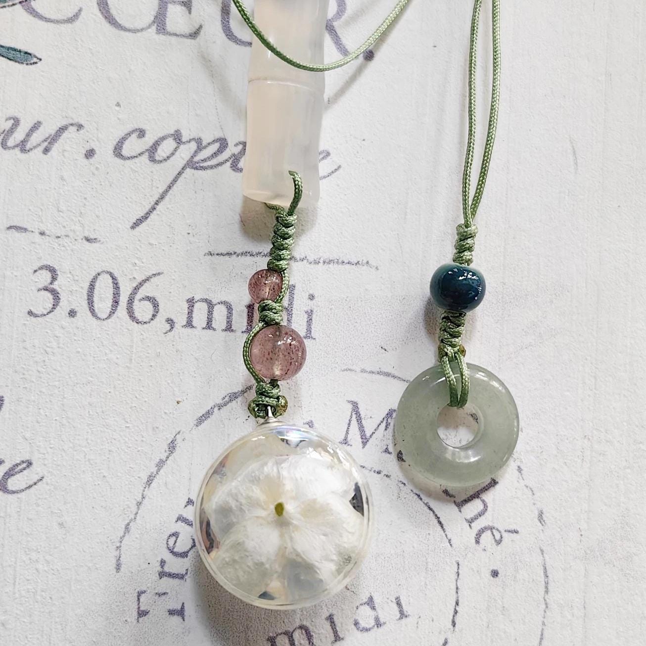 Natural Jasmine Flower Bookmark, Flower Charm Book Mark, String Book ...