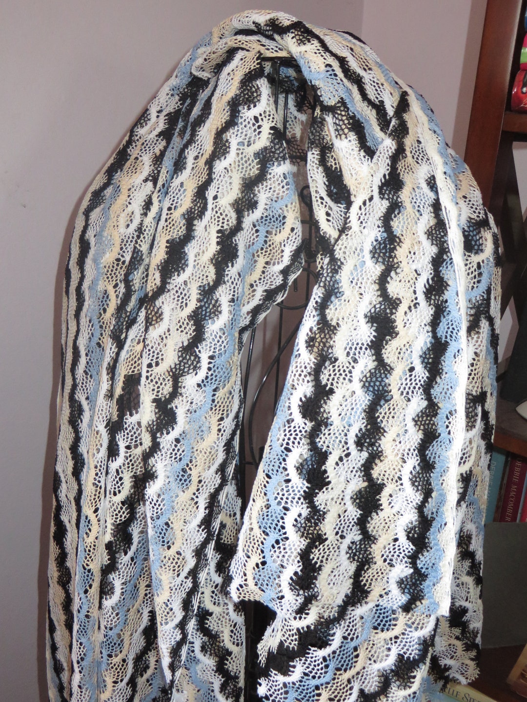 Open Weave Sweater Knit Blues,tans,whites by the Yard - Etsy