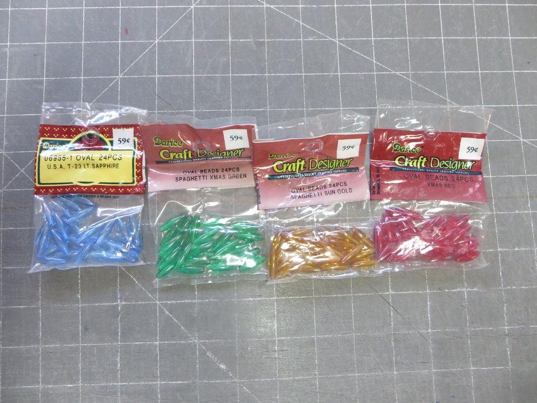 Bundle of Darice Craft Designer Oval Beads : 24 Ct Each Pack 4 Packs ...