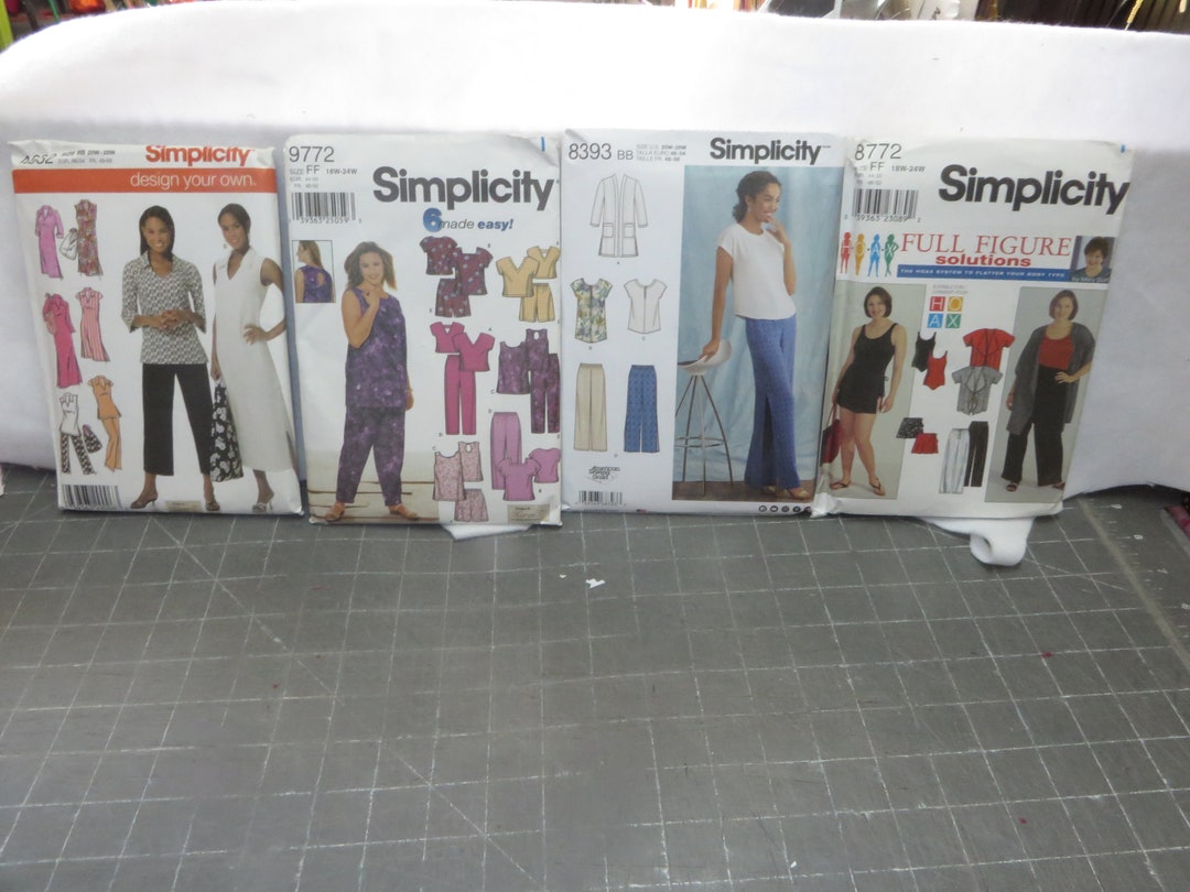 Simplicity Patterns: Full Figure 4632, 9772,8393,8772 - Etsy