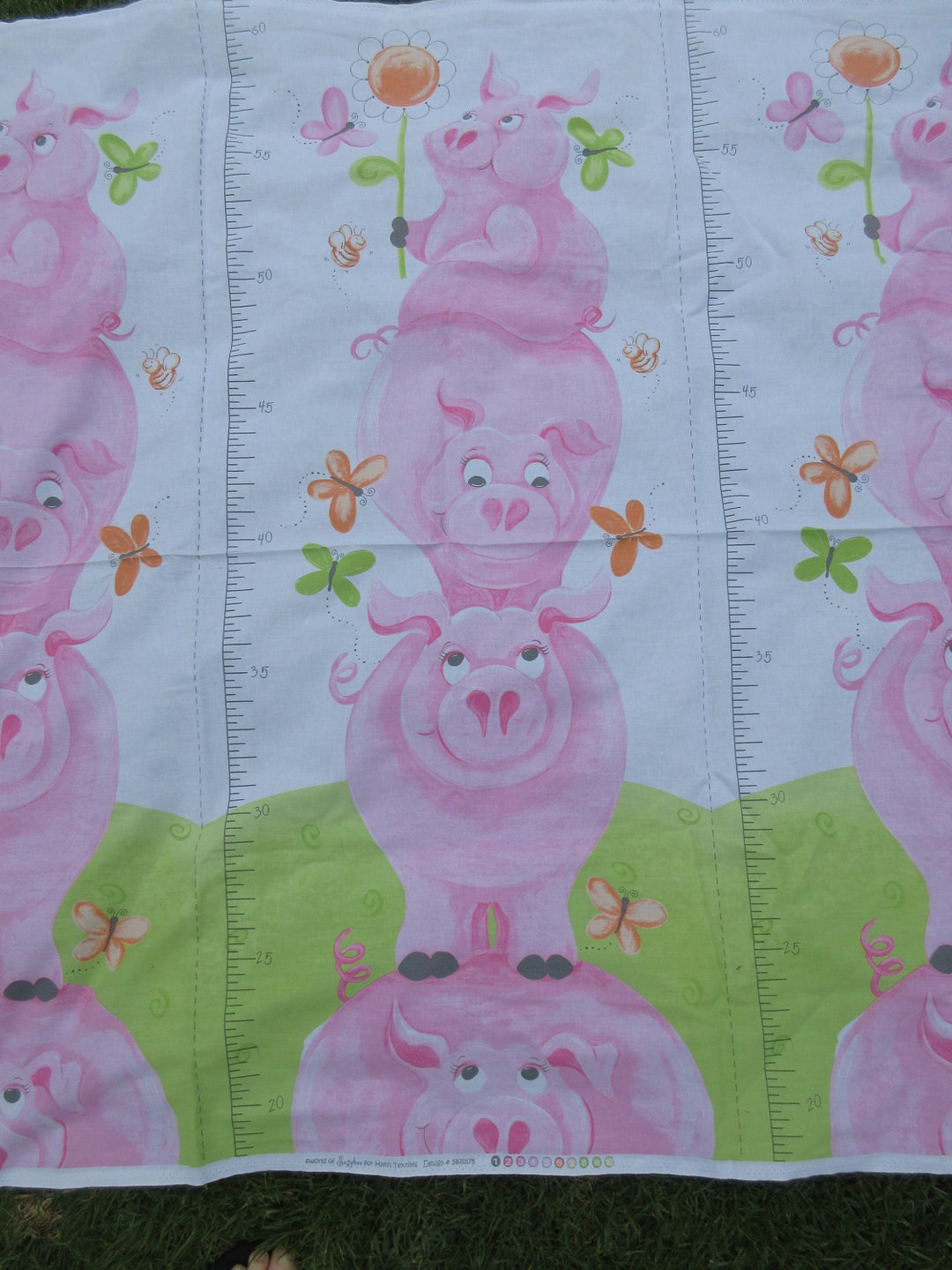 Panel Growth Chart - Pretty Pink Pigs,flowers,and More From Susybee for ...