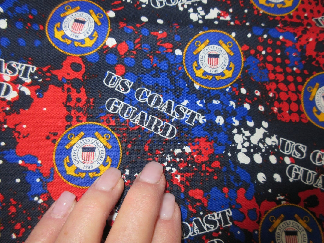 Coast Guard Print Fabric From Sykel 24 X 44 - Etsy