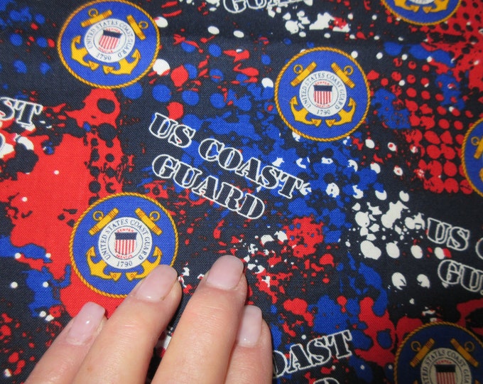 Coast Guard Print Fabric From Sykel 24" X 44" - Etsy
