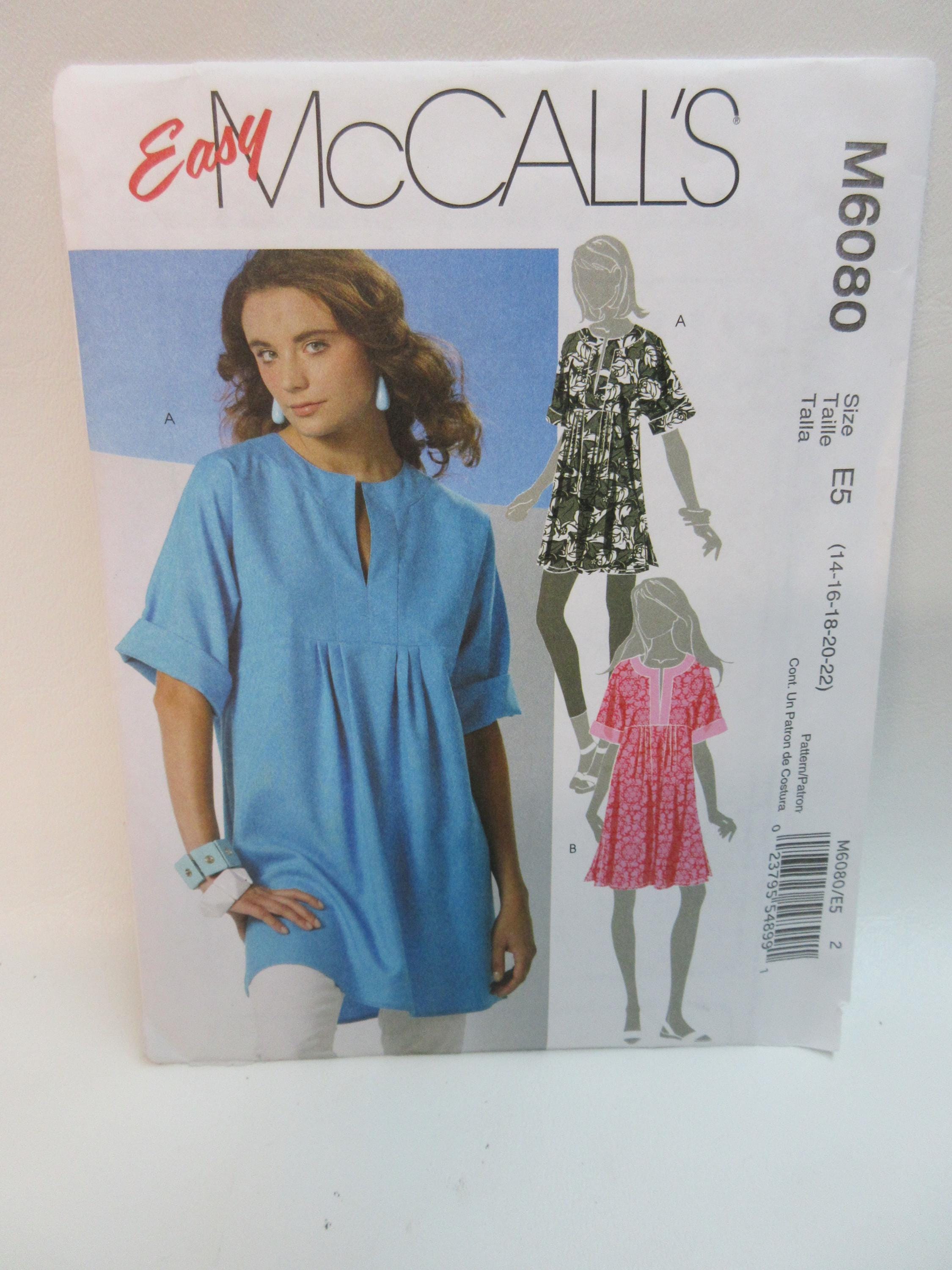Pattern - Mccall's Top Patterns, Tunics, Dress and Casual Top Choose ...