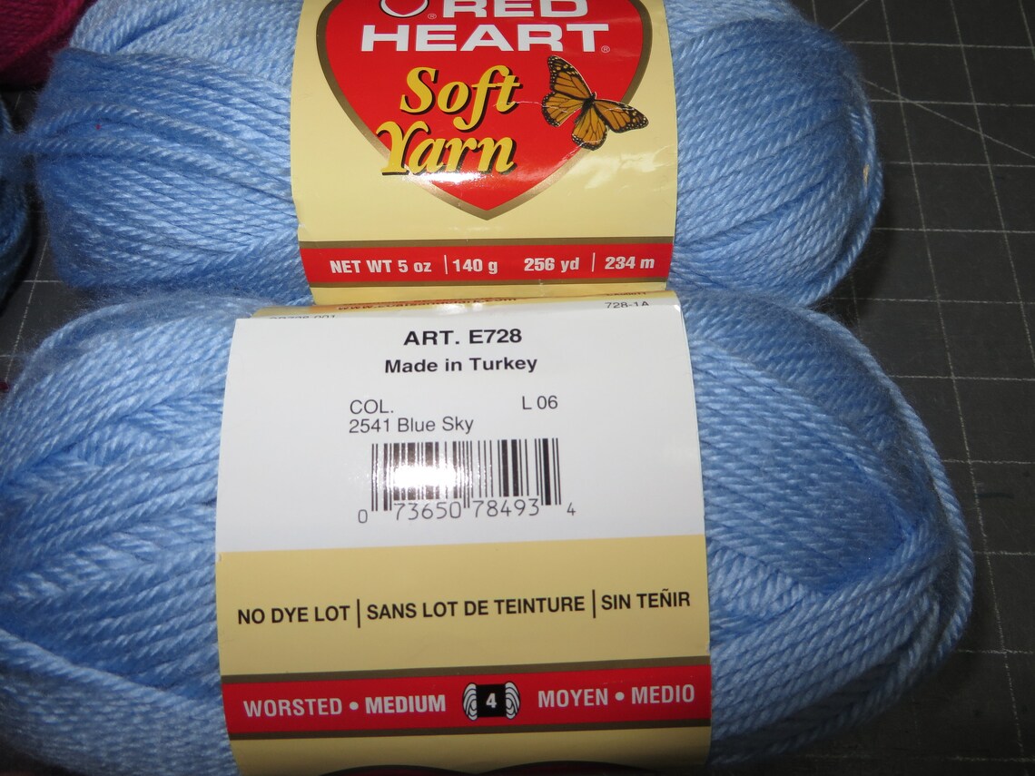 Red Heart Yarns Pick your style-Designer Sport or Soft Yarn | Etsy