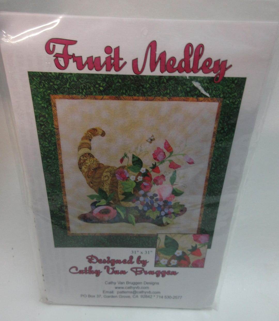 Fruit Medley Quilt Pattern Cathy Van Bruggen NIP - Fruit Cornocupia - Etsy