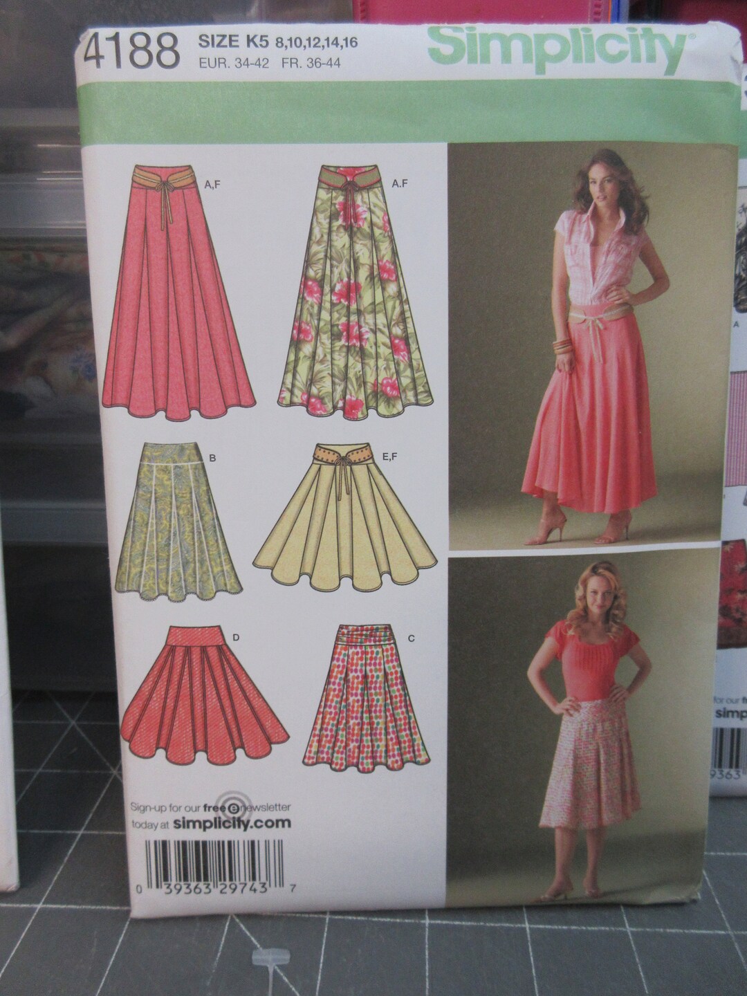 Simplicity Skirt Patterns: Pick Your Pattern 4236,4188,2449 Sizes Vary ...