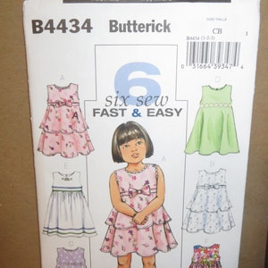 Butterick Little Girls Dress Patterns: B4434, 3782, 3762 - Etsy