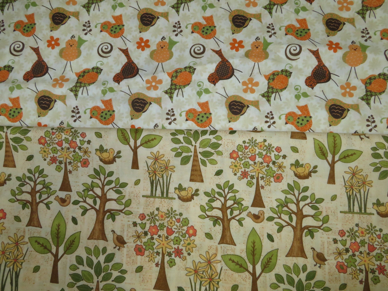 Autumn Birds Fabrics - Fabric Traditions and Debbie Mumm Choose Your ...