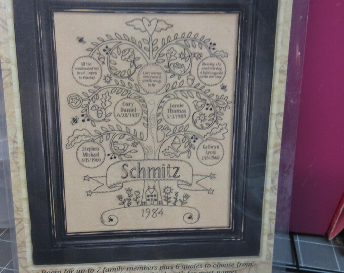 The Blessing Tree Family Genealogy Embroidery Pattern 16x20 by Kathy ...