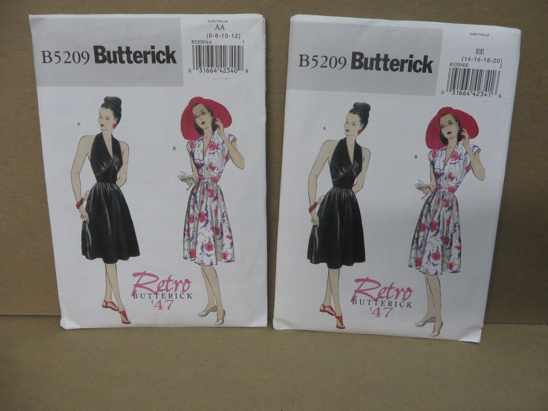 Butterick Retro 1947 Dress Patterns Style B5209 - Etsy