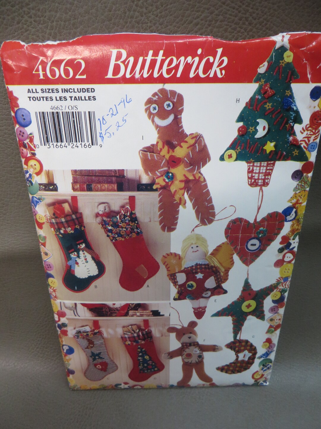 Pattern-vintage Butterick Christmas Stockings, Hangers - Etsy