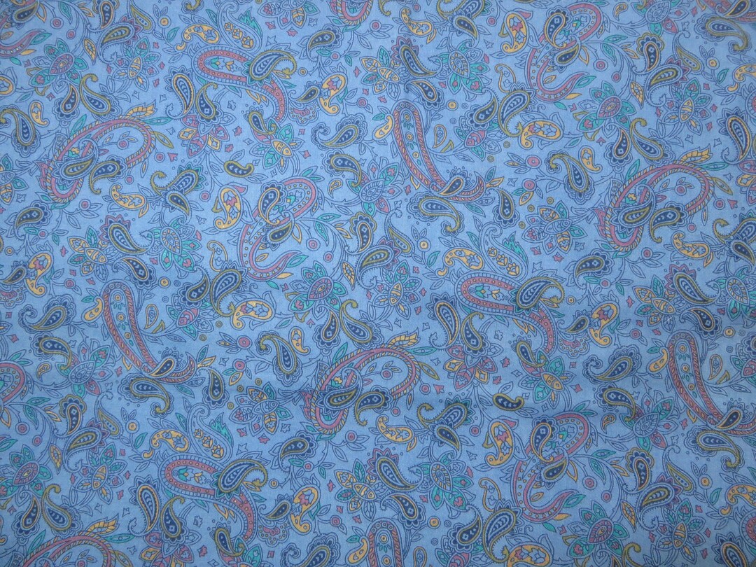 Cranston Printworks- Colorshop Paisley Print Fabric Sold by the Half ...